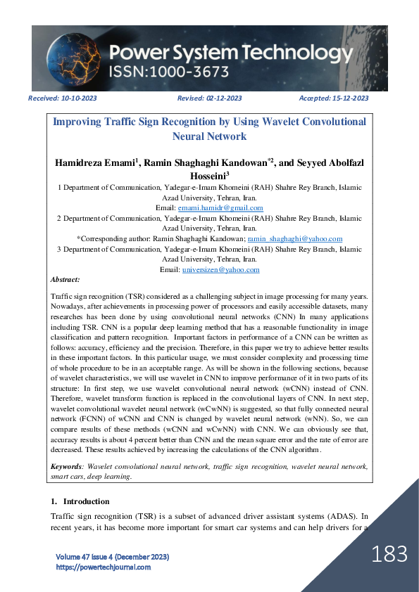 (PDF) Improving Traffic Sign Recognition by Using Wavelet Convolutional ...