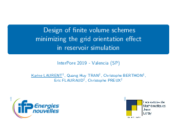 (PDF) Design of finite volume schemes minimizing the grid orientation effect in reservoir simulation