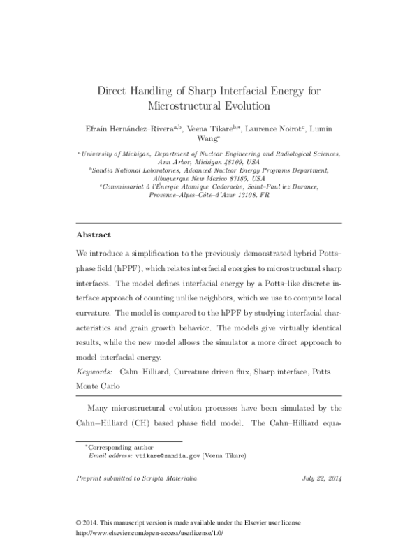 (PDF) Direct handling of sharp interfacial energy for microstructural ...