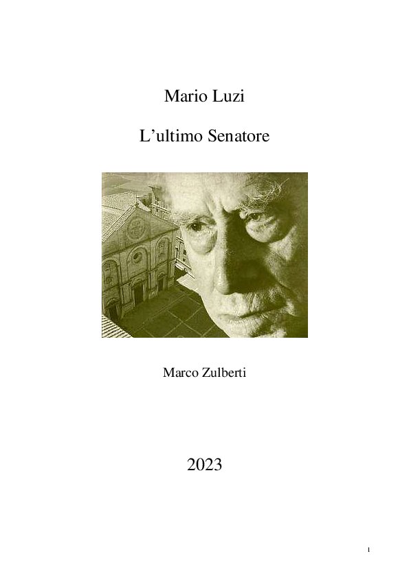 (PDF) Mario Luzi, l’ultimo Senatore