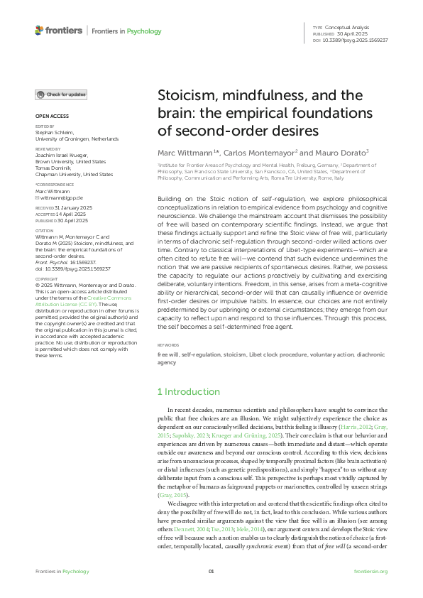 (PDF) Stoicism, mindfulness, and the brain: the empirical foundations ...