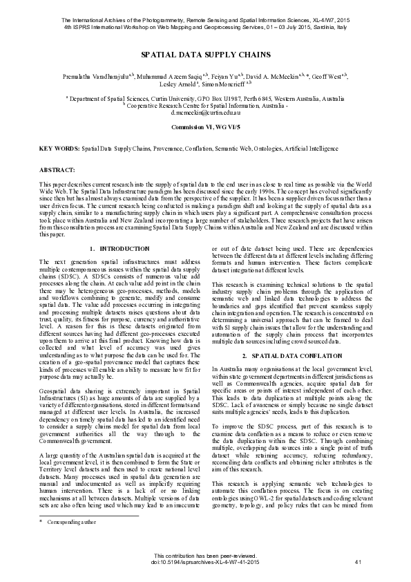 (PDF) Spatial Data Supply Chains