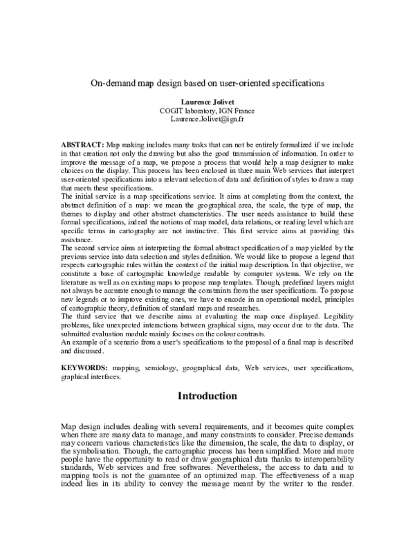 (PDF) On-demand map design based on user-oriented specifications