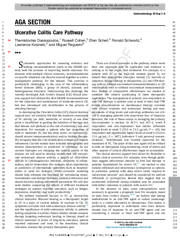 (PDF) Ulcerative Colitis Care Pathway