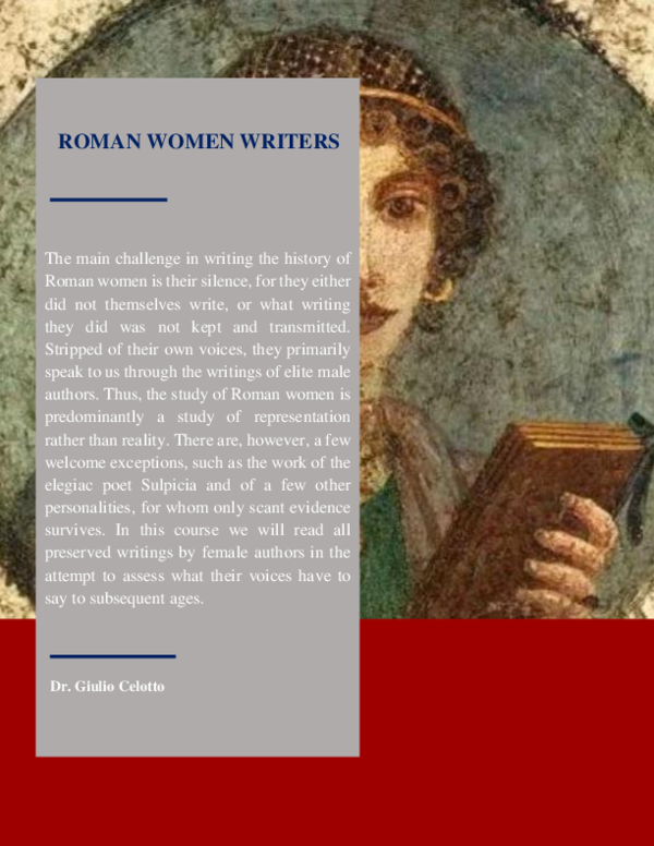 (PDF) UG LAT - Roman Women Writers