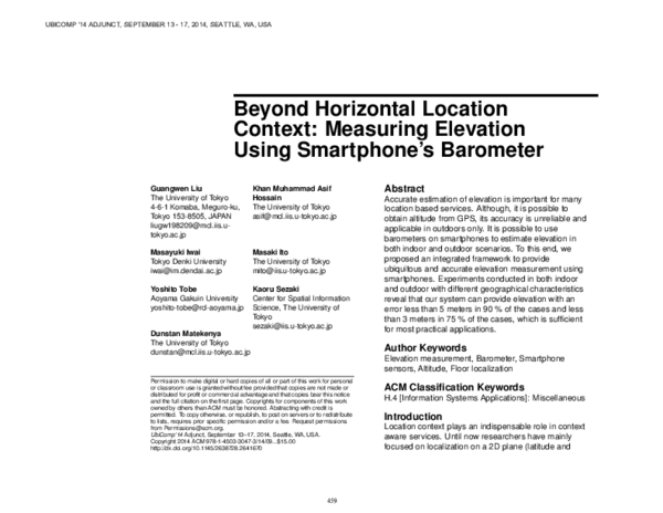(PDF) Beyond horizontal location context