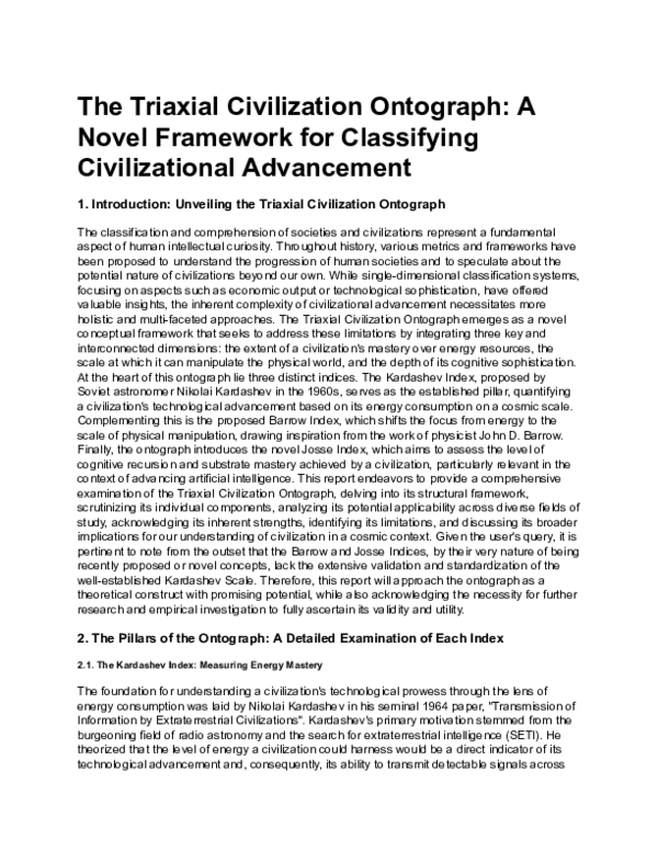 (PDF) The Triaxial Civilization Ontograph: A Novel Framework for ...
