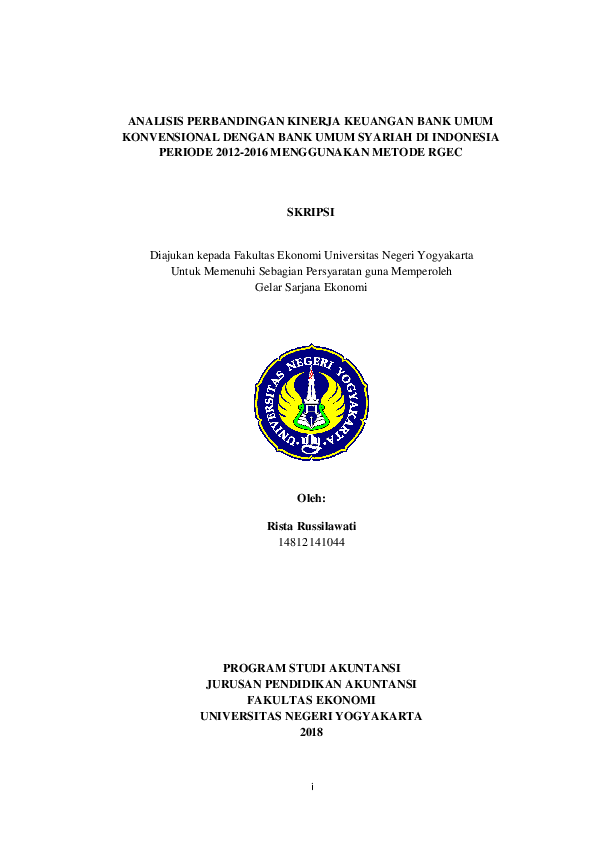 (PDF) Analisis Perbandingan Kinerja Keuangan Bank Umum Konvensional Dengan Bank Umum Syariah DI ...