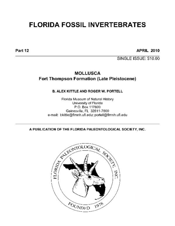 (PDF) Mollusca. Fort Thompson Formation (Late Pleistocene)