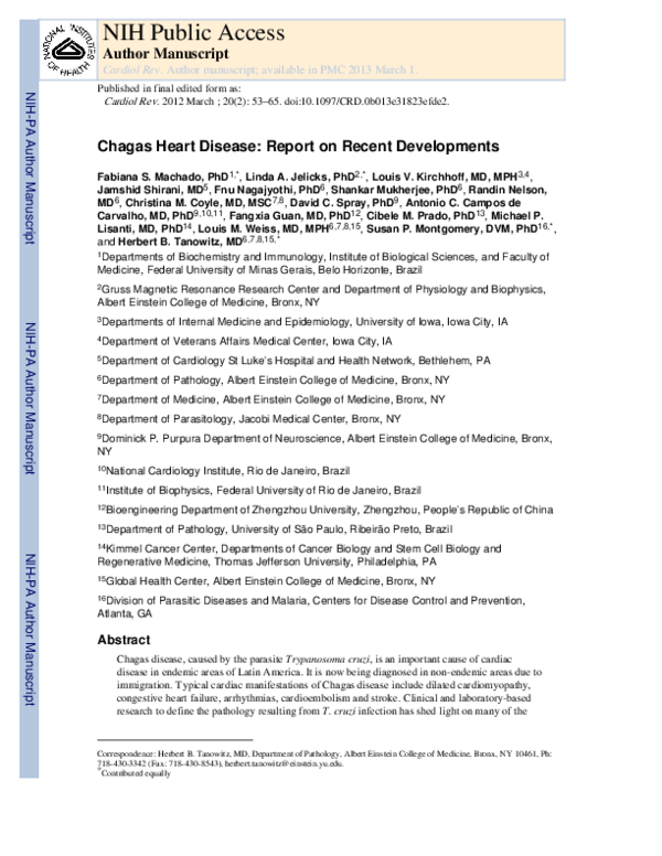 (PDF) Chagas Heart Disease