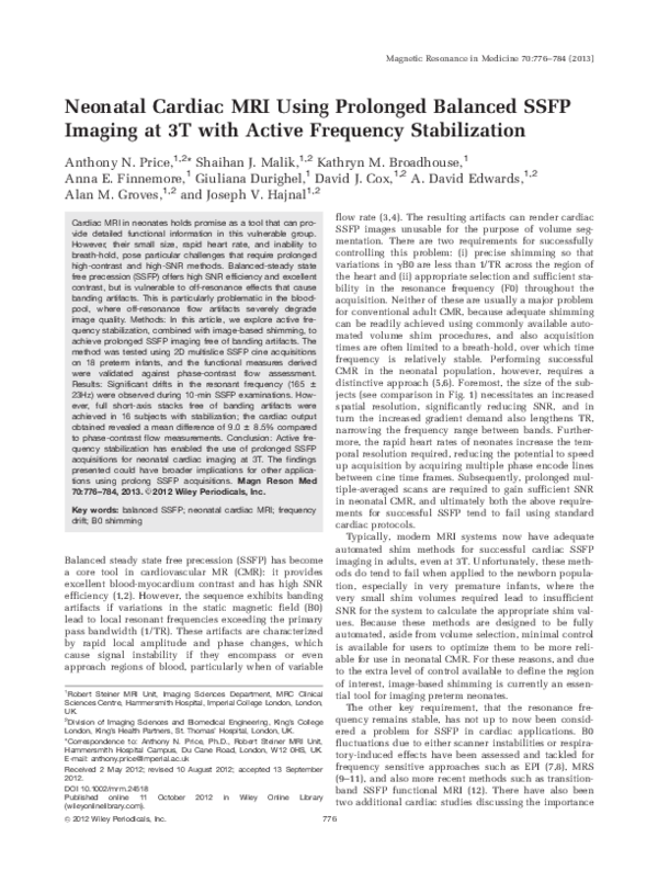 (PDF) Neonatal cardiac MRI using prolonged balanced SSFP imaging at 3T ...
