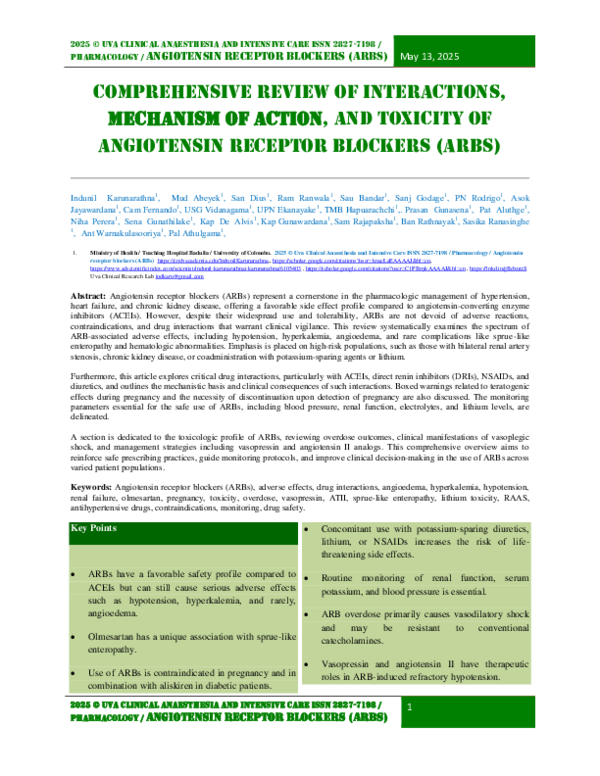 (PDF) Comprehensive Review of Interactions, Mechanism of Action, and ...