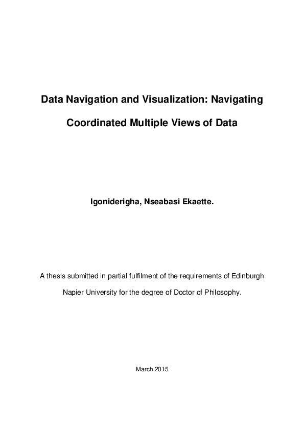 (PDF) Data navigation and visualization : navigating coordinated ...