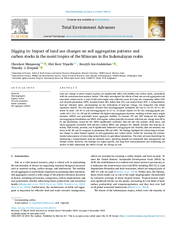 (PDF) Digging in: Impact of land use changes on soil aggregation ...