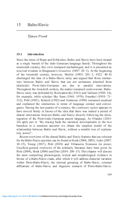 (PDF) Balto-Slavic