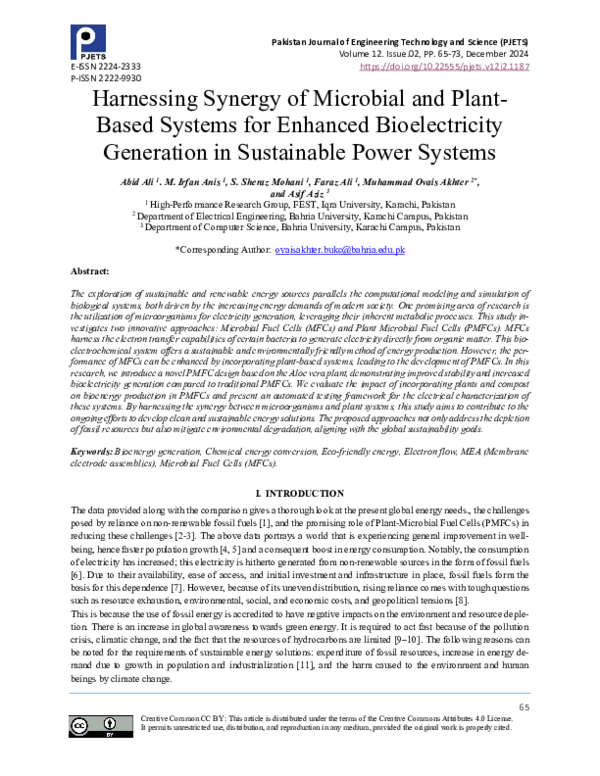 (PDF) Harnessing Synergy of Microbial and Plant-Based Systems for ...