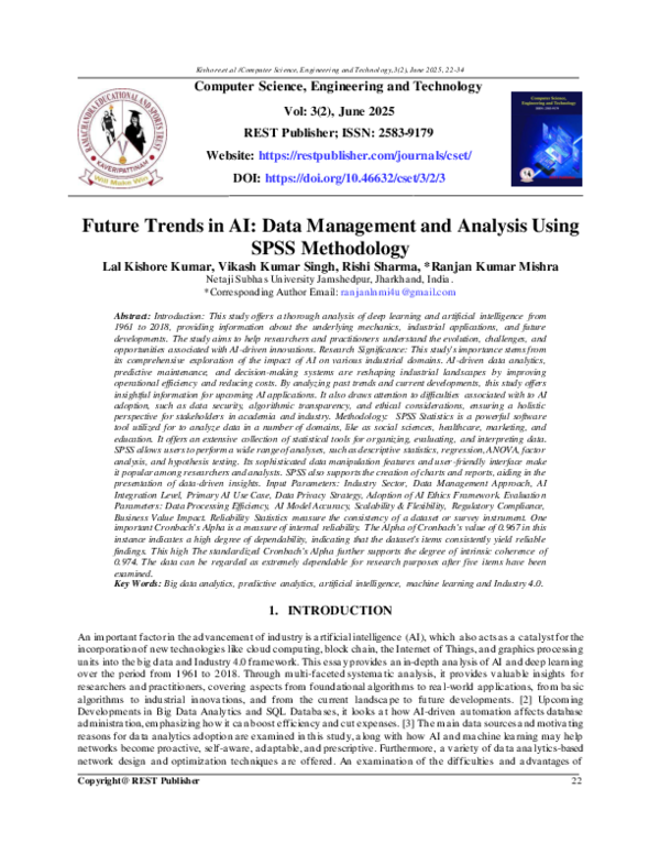 (PDF) Future Trends in AI: Data Management and Analysis Using SPSS ...