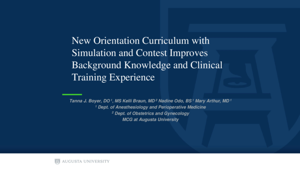 (PDF) New Orientation Curriculum with Simulation and Contest Improves ...