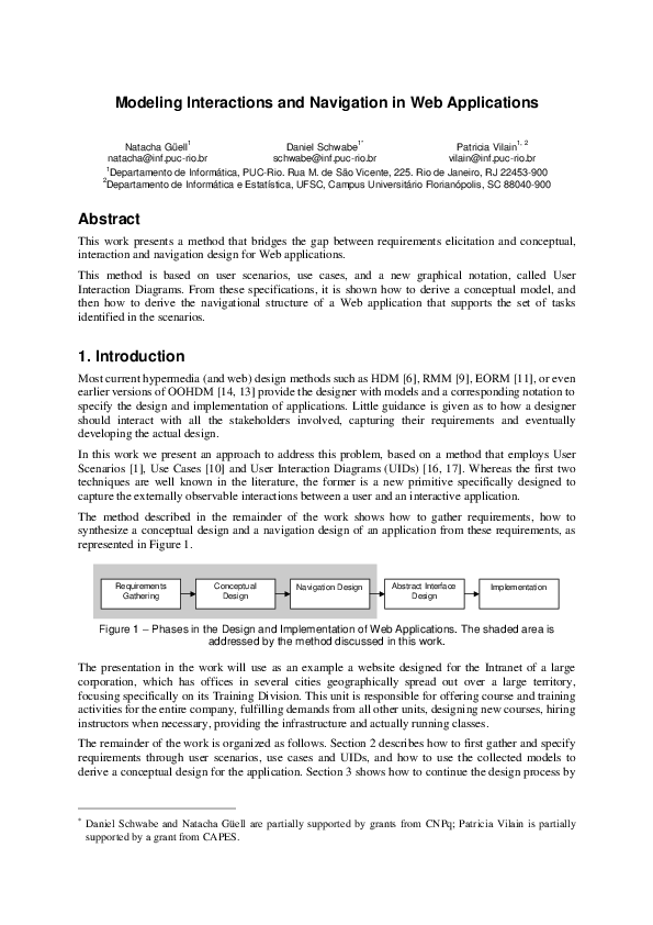 (PDF) Modeling Interactions and Navigation in Web Applications