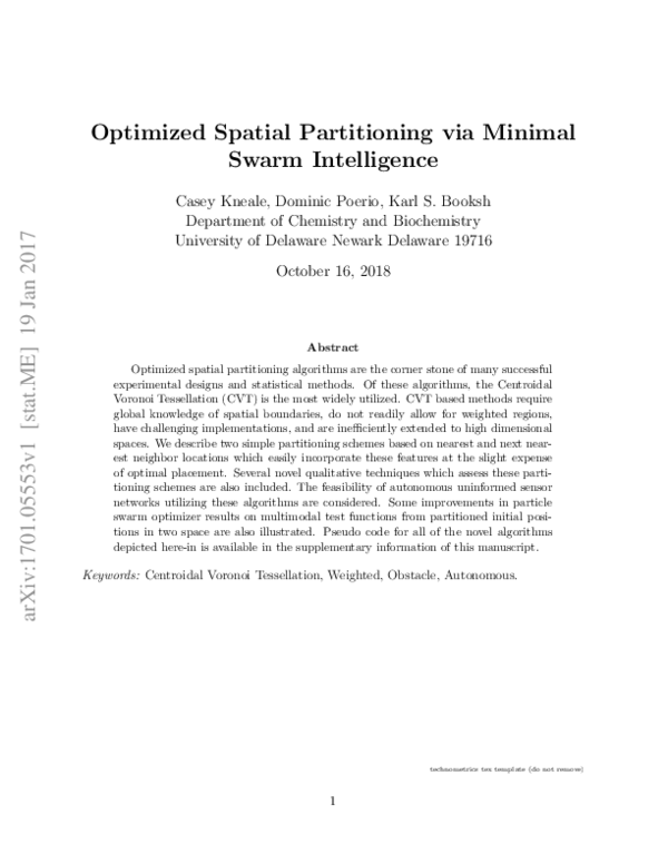 (PDF) Optimized Spatial Partitioning via Minimal Swarm Intelligence
