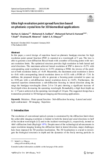 (PDF) Ultra high resolution point spread function based on photonic crystal lens for 3D ...