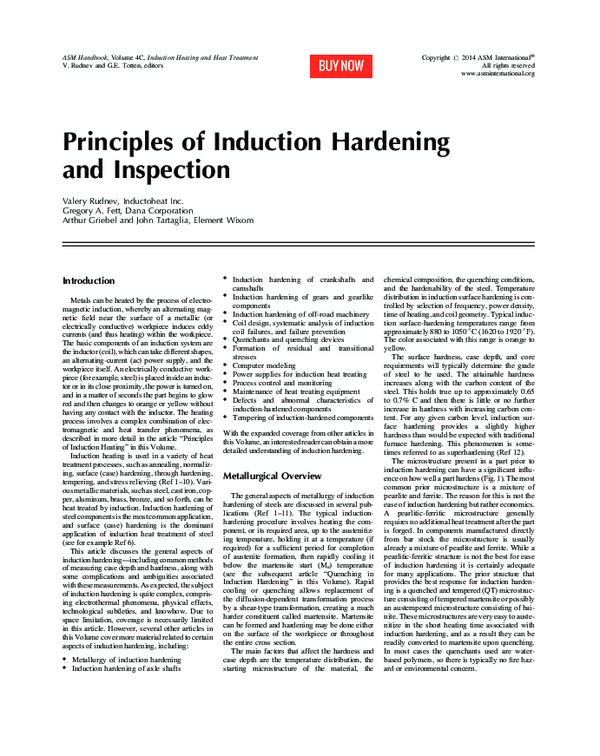 (PDF) Principles of Induction Hardening and Inspection