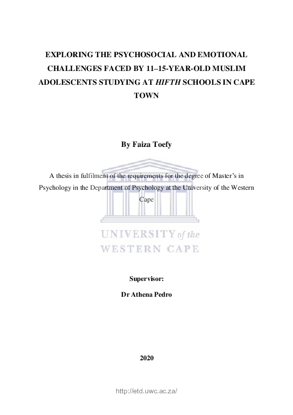 (PDF) Exploring the psychosocial and emotional challenges faced by 11 ...