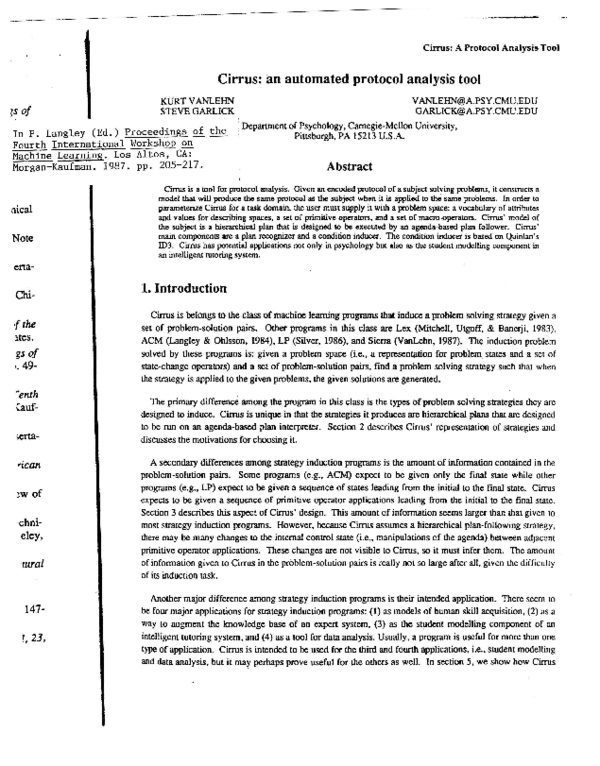 (PDF) Cirrus: an automated protocol analysis tool