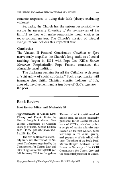 (PDF) Aggiornamento in Canon Law - Vidyajyoti