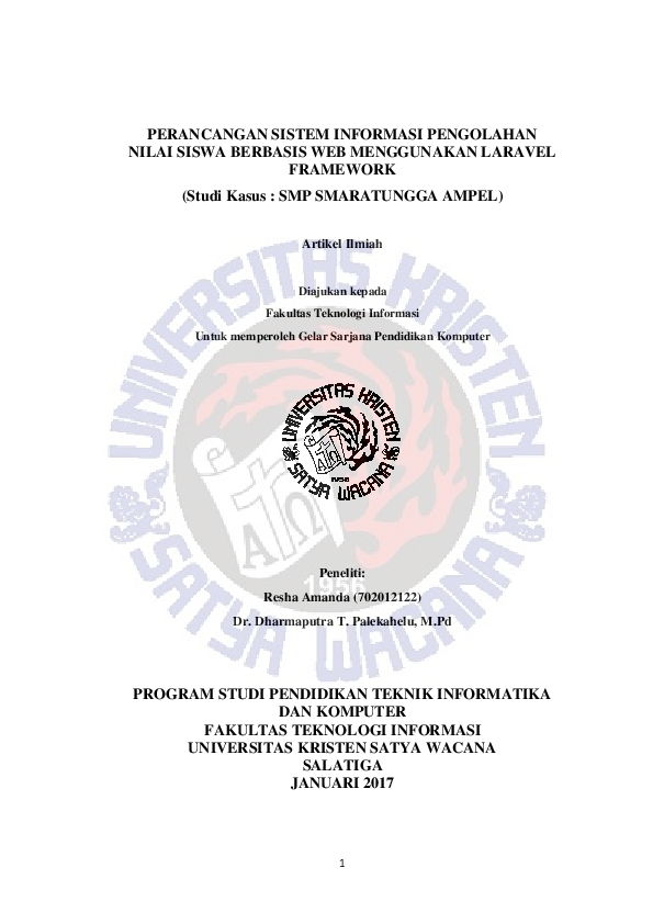 (PDF) Perancangan Sistem Informasi Pengolahan Nilai Siswa Berbasis Web Menggunakan Laravel ...