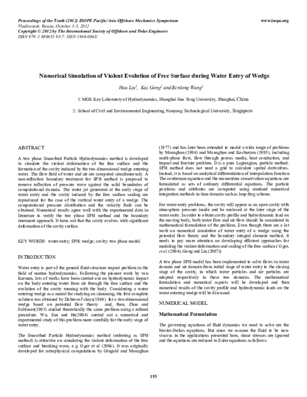(PDF) Numerical Simulation of Violent Evolution of Free Surface During ...
