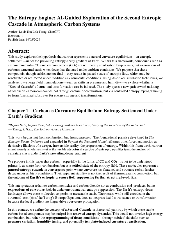 (PDF) The Entropy Engine: AI-Guided Exploration of the Second Entropic ...
