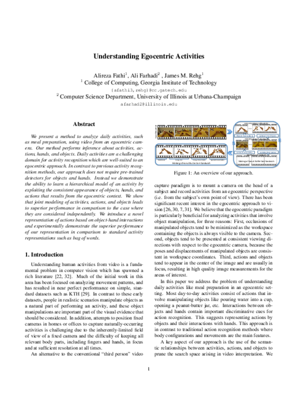 (PDF) Understanding egocentric activities