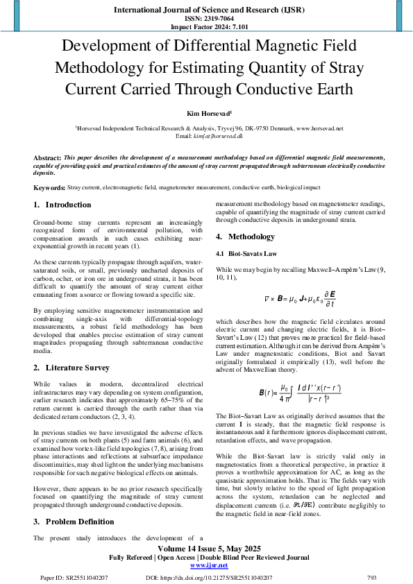 (PDF) Development of Differential Magnetic Field Methodology for ...