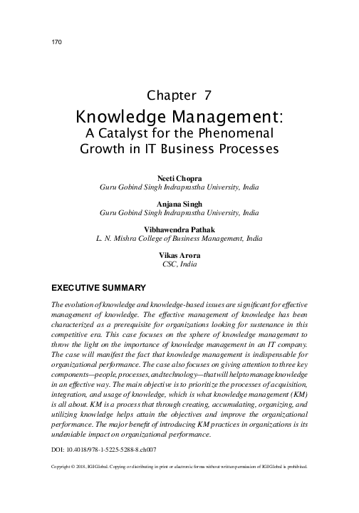 (PDF) Knowledge Management