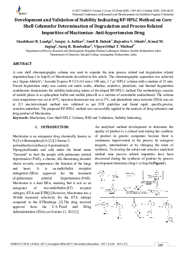 (PDF) Development and Validation of Stability Indicating RP-HPLC Method ...