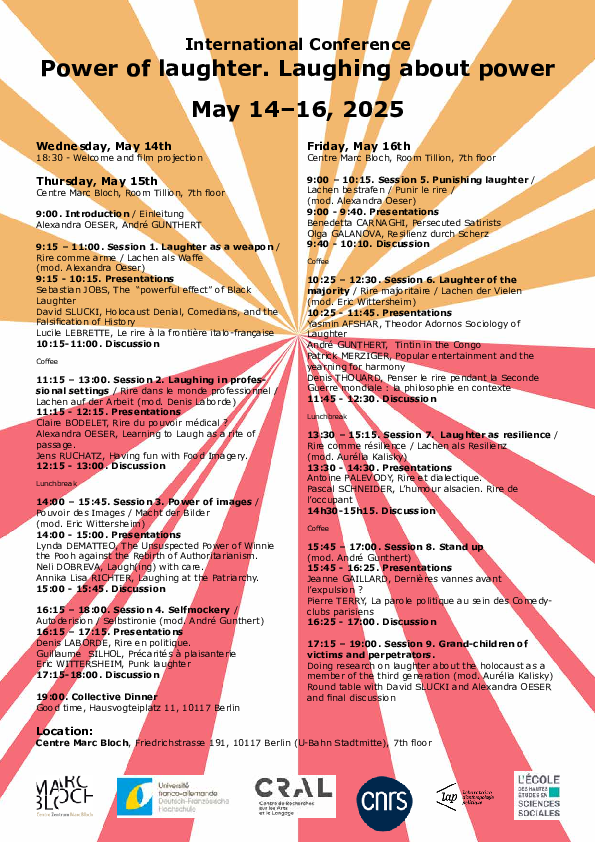 (PDF) Power of Laughter. Laughing about Power - May 14-16, 2025, Centre ...