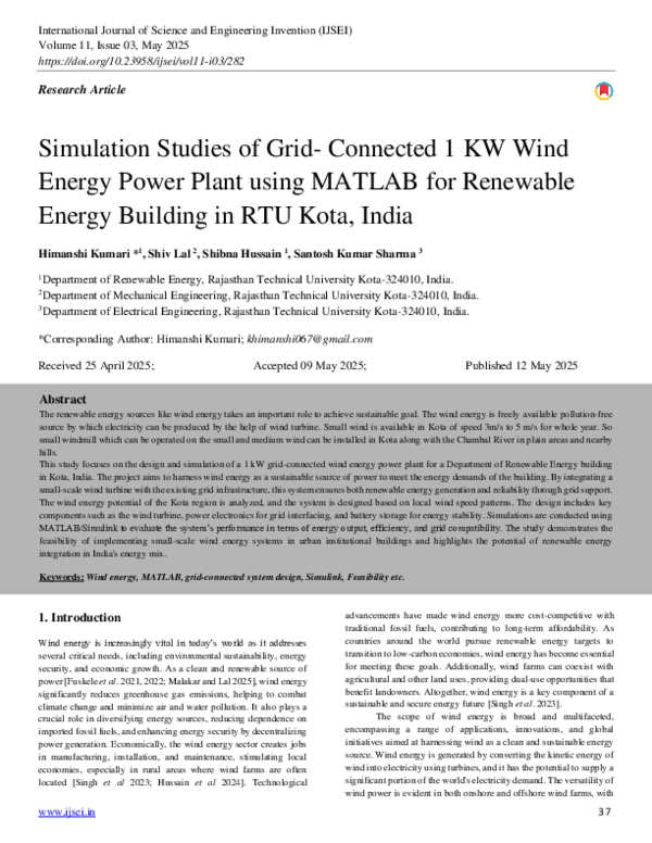 (PDF) Simulation Studies of Grid-Connected 1 KW Wind Energy Power Plant ...
