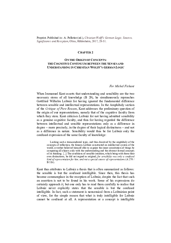 (PDF) On the Origin of Concepts: the Cognitive Continuum between the ...