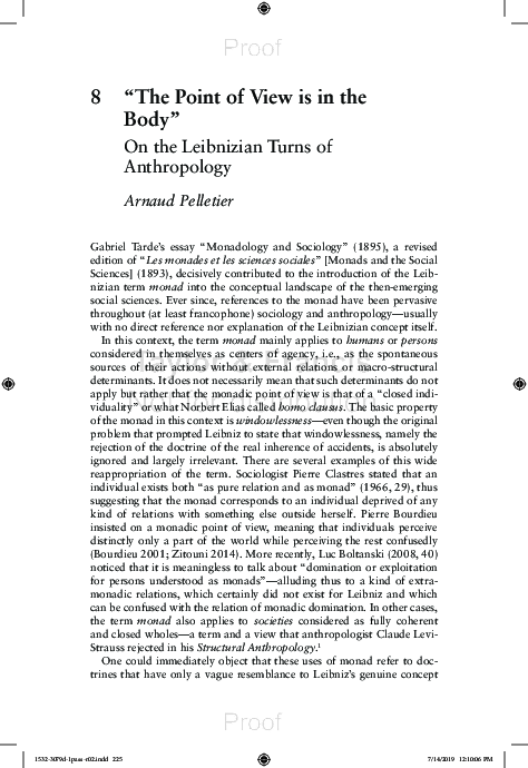 (PDF) “The Point of View is in the Body”: On the Leibnizian Turns of ...