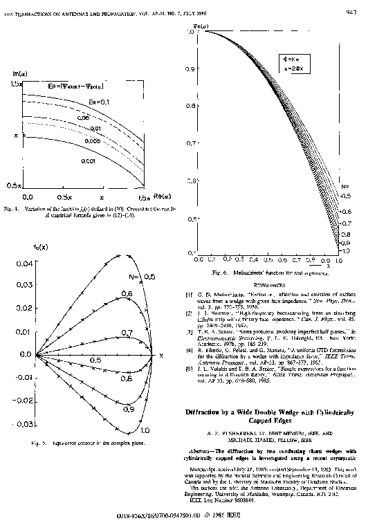 (PDF) Diffraction by a wide double wedge with cylindrically capped edges