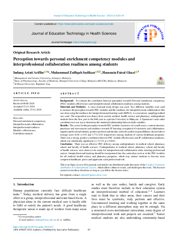 (PDF) Perception towards personal enrichment competency modules and ...