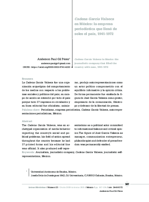 (PDF) Cadena García Valseca en México: la empresa periodística que ...