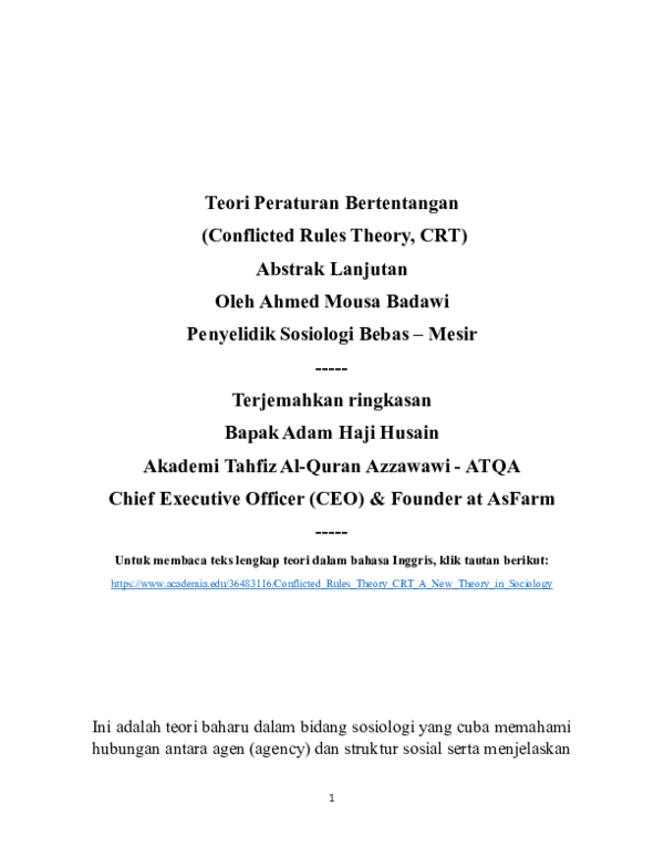 (PDF) Teori Peraturan Bertentangan (Conflicted Rules Theory, CRT)