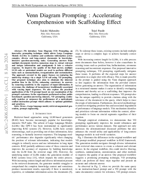 (PDF) Venn Diagram Prompting : Accelerating Comprehension with ...