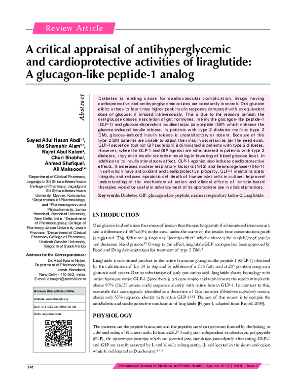 (PDF) A critical appraisal of antihyperglycemic and cardioprotective ...