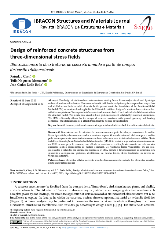 (PDF) Design of reinforced concrete structures from three-dimensional ...