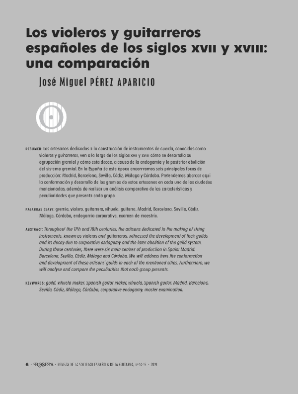 (PDF) Los violeros y guitarreros españoles de los siglos XVII y XVIII ...