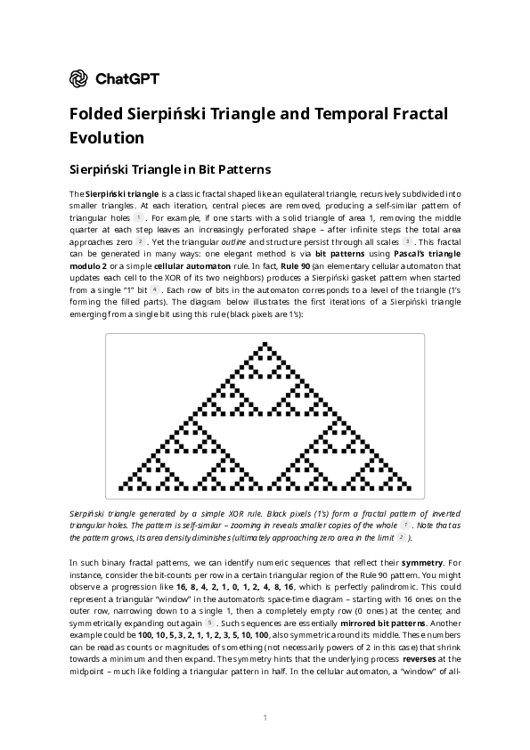 (PDF) Folded Sierpiński Triangle and Temporal Fractal Evolution