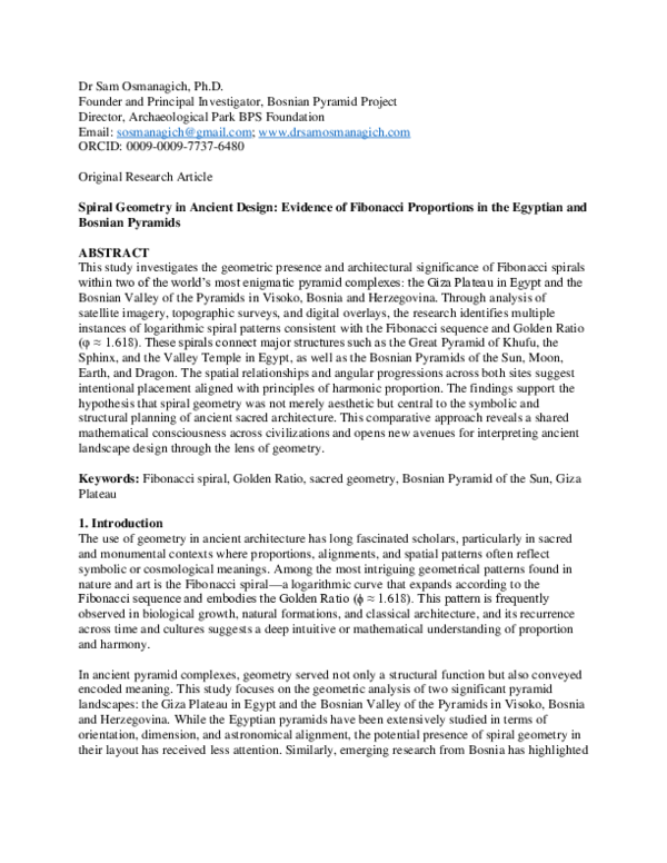 (PDF) Spiral Geometry in Ancient Design: Evidence of Fibonacci ...